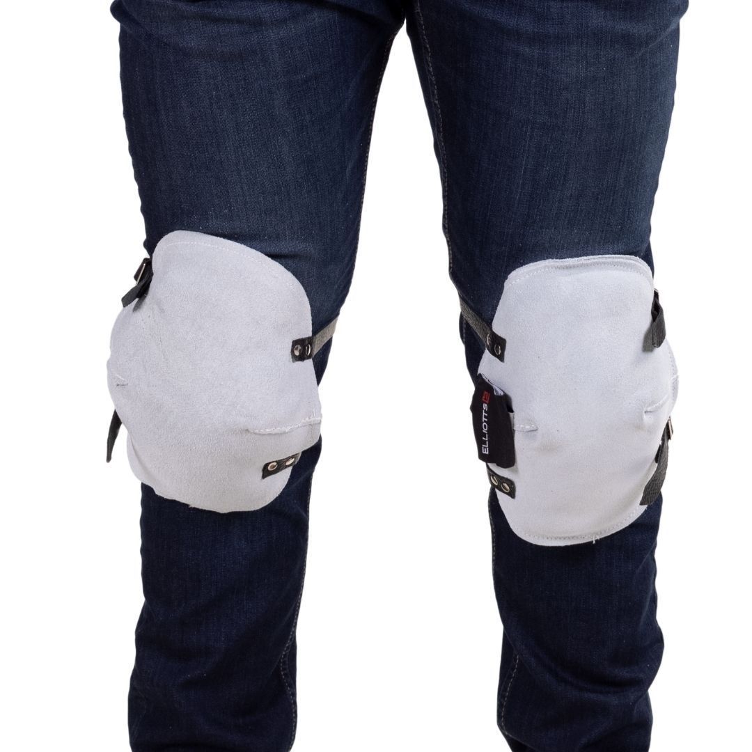 Knee Pads Blue Max® Chrome leather Strap and Buckle KP10SB – Bob The Welder