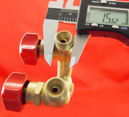 TWIN Gas Hose Joiner "Y" connector LH Fuel/LPG/Acet with Taps – Bob The ...