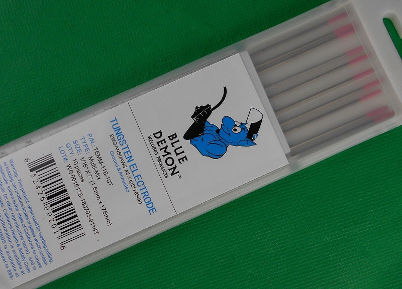 1.6mm Multi Mix Pink Tip Rare Earth Tungsten Electrodes AC/DC – Bob The ...