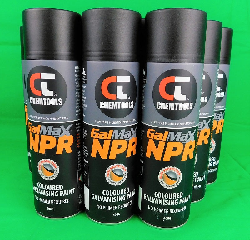 Galvanizing Paint Matt Black GalMax™ NPR 400g Aerosol 12 Cans CT-MBKSG ...