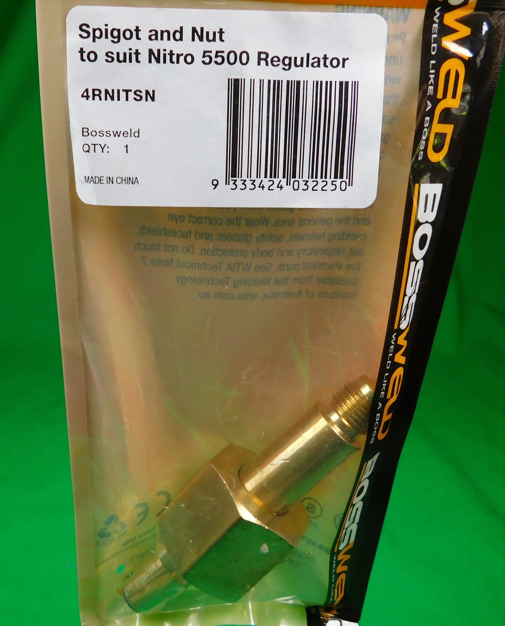 Gas Regulator NITRO Nut & Spigot 5500 Reg Type 50 4RNITSN – Bob The Welder